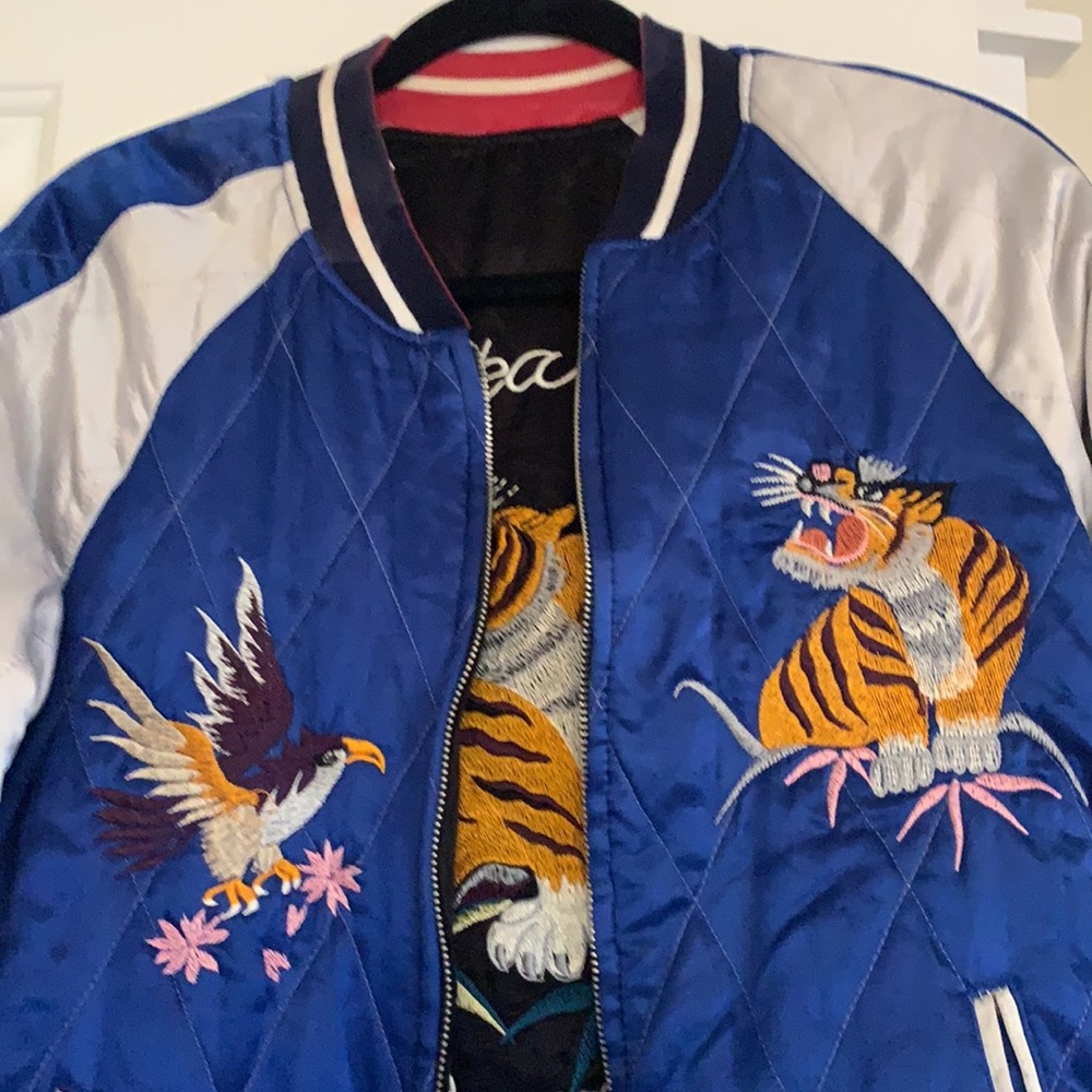 Rare, Retro, Reversible Japan Tiger Bomber Jacket - Gem